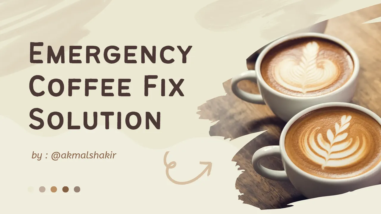 Emergency Coffee Fix Solution