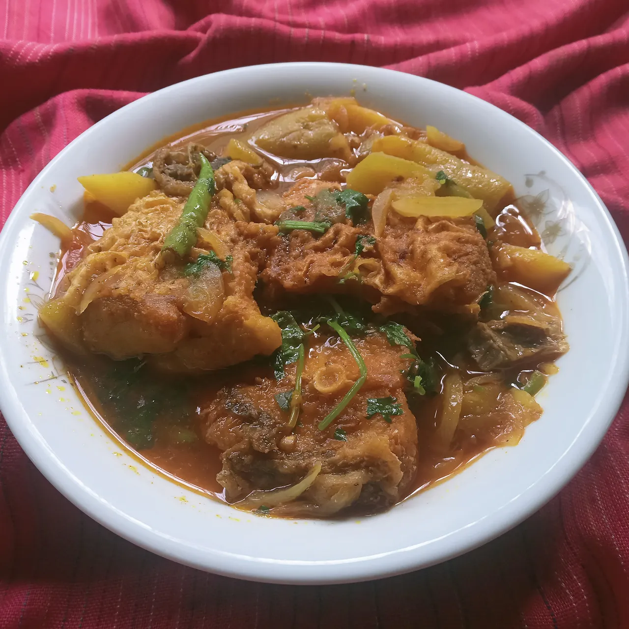 Brigade Fish Recipe with Pointed Gourd and Potato