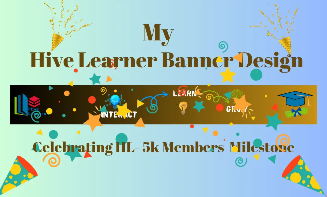My HL Banner Design; Celebrating HL 5k Members Milestone.