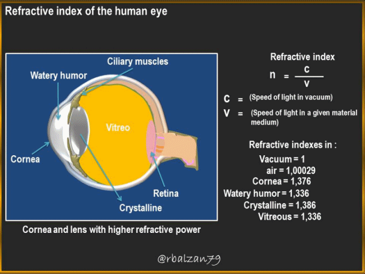 The refractive power of our natural lenses / Diopter of the human e...