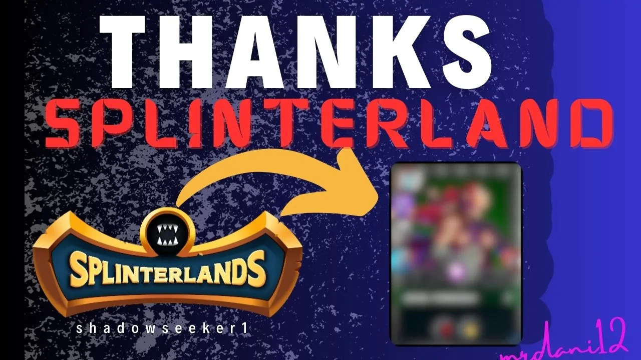 Wait For So Long But Finally Got It , Thanks Splinterland For Givin...