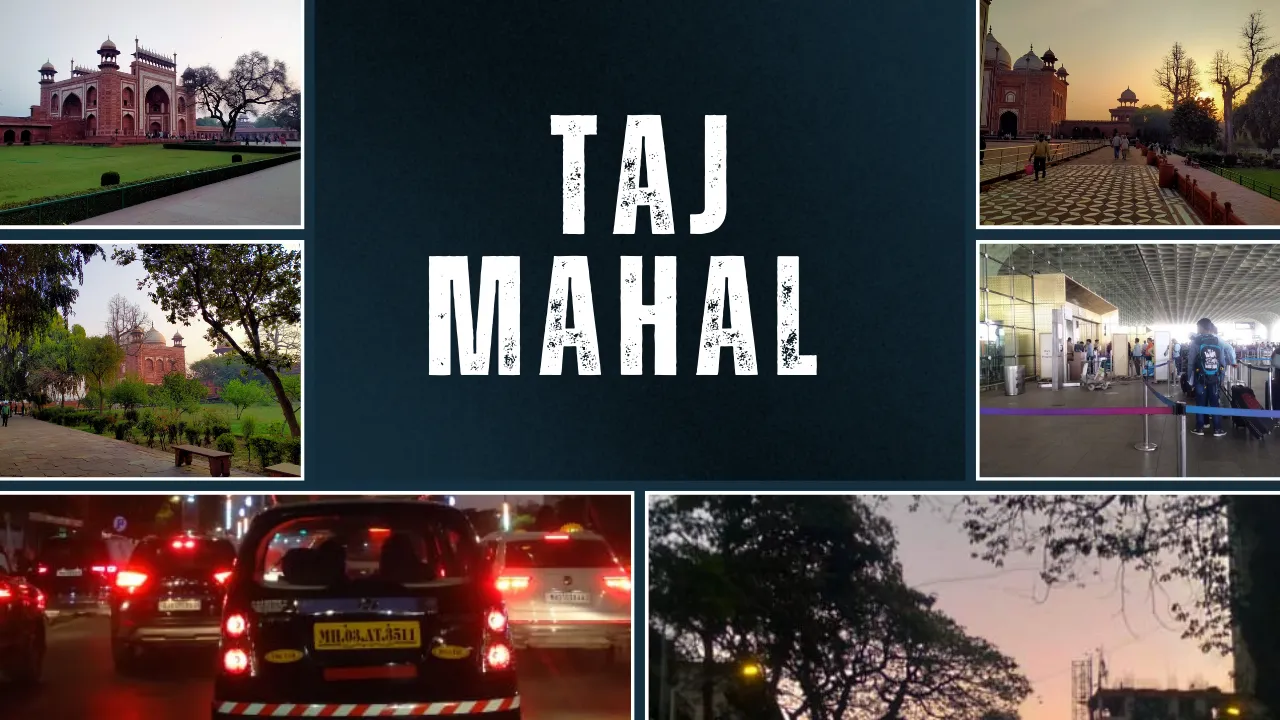 Taj Mahal & Agra central railway station