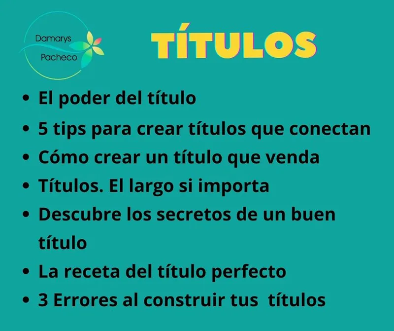 5 tips para crear títulos que conectan||5 tips for creating titles ...