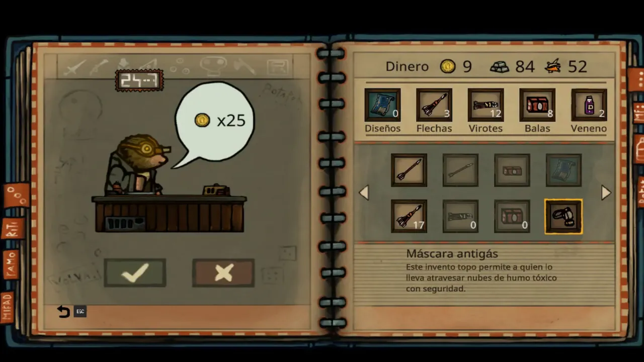 Anti-toxic gas masks and zero Fechi boss / Tails Of Iron / (ENG/ESP...