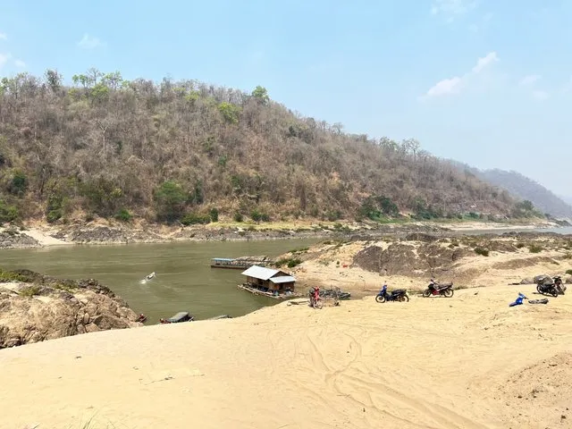 Beautiful scenery of Salween River at Mae Sam Lab, the border betwe...