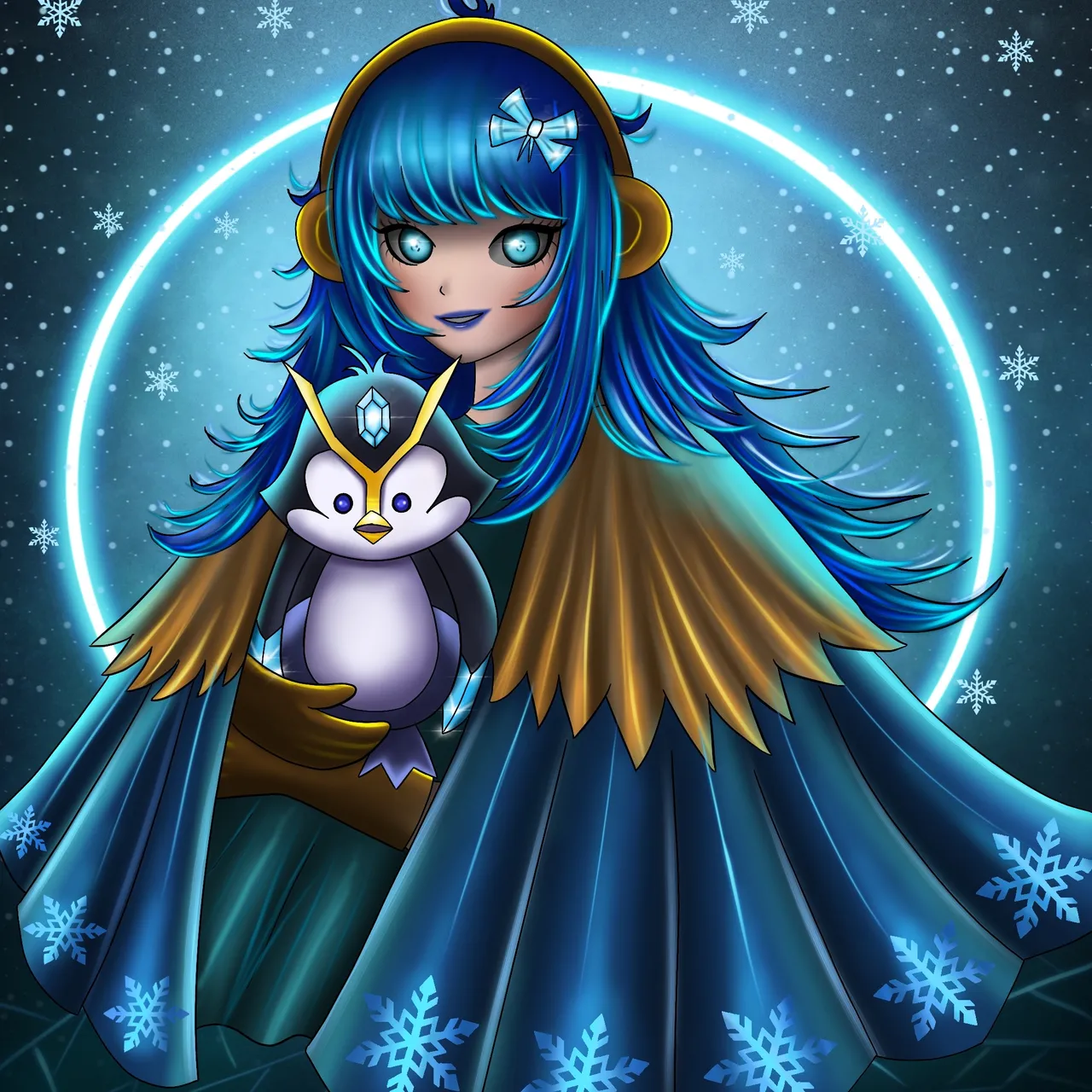 Holozing Fanart: Female Ocean Healer and Zingu