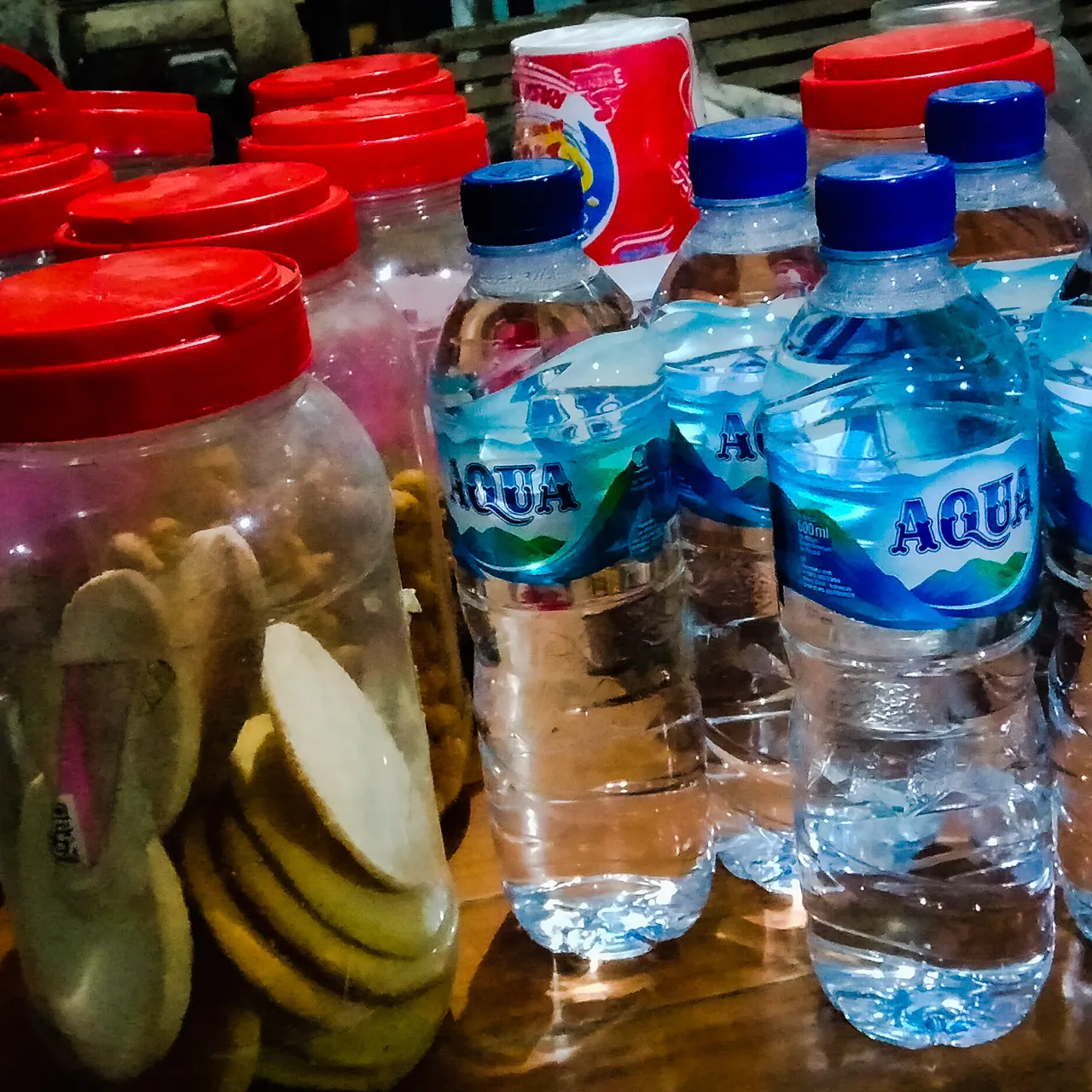 Bottled water snacks