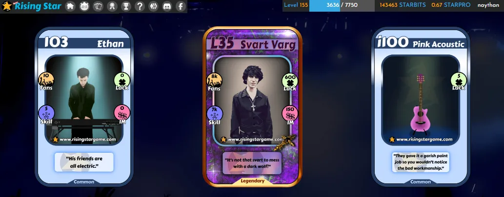 Today, I received a Legendary card from opening a card pack