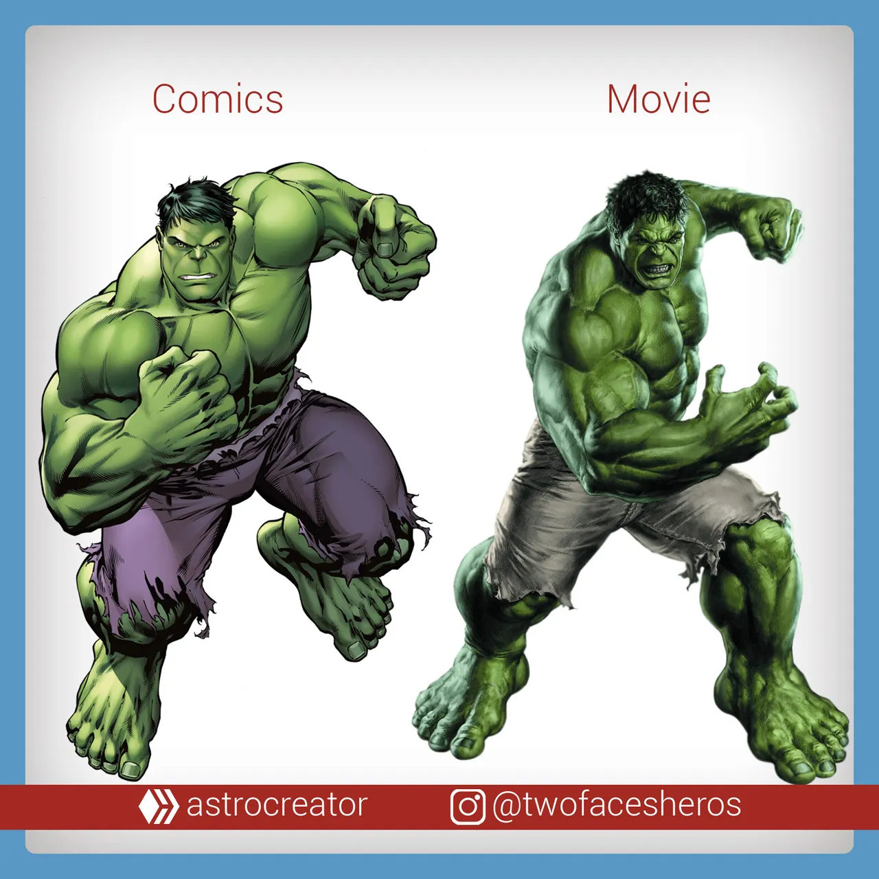 TwoFacesHeros: HULK Versions Compared (ENG/ITA)