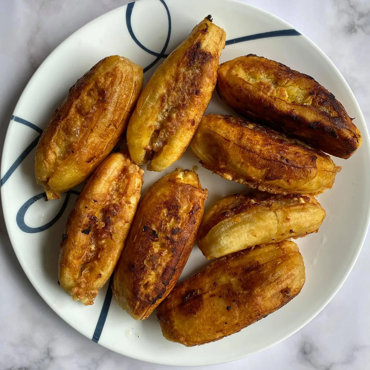 Banana Meat - Fried Banana with stuffed with skinless longganisa