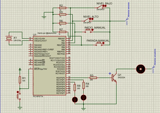 Manejo de Entradas en un PIC16F877a usando lenguaje C