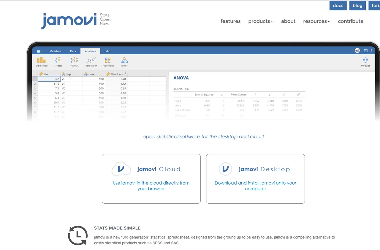 jamovi Software - A SPSS Open Source Alternative