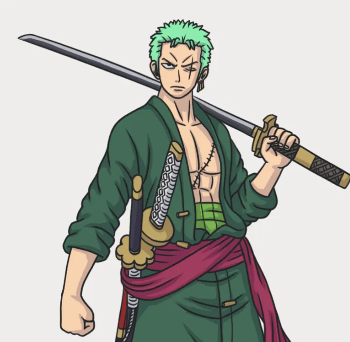 Fictional character of Roronoa Zoro from One piece manga series