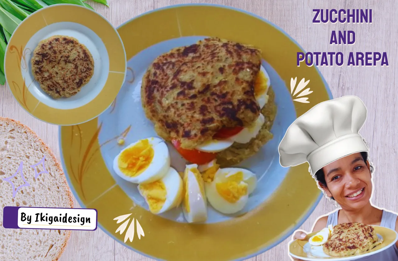 Zucchini and potato arepa [ENG-ESP]