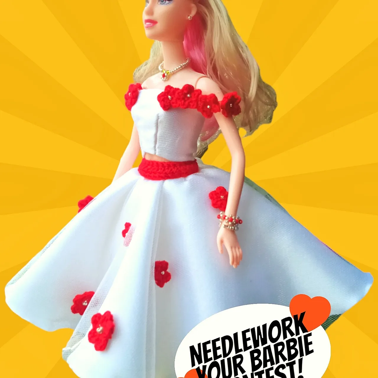 (ESP/ENG) 🌺 My entry to the NeedleWork Your Barbie contest! – Ves...