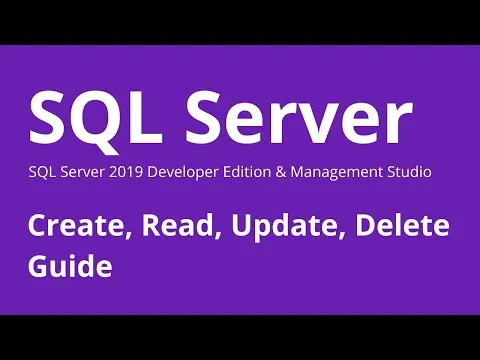 SQL Server - How to Perform CRUD Operations in SQL Server