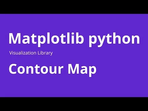 Python Matplotlib - How to Create Contour Plot in Python