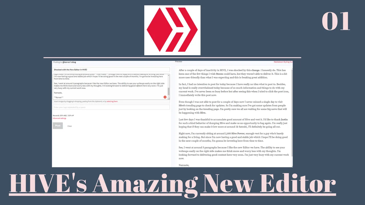 Shocked with the New Editor in HIVE!