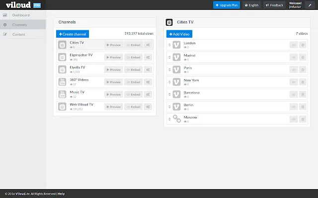 Viloud - Create your own TV channel