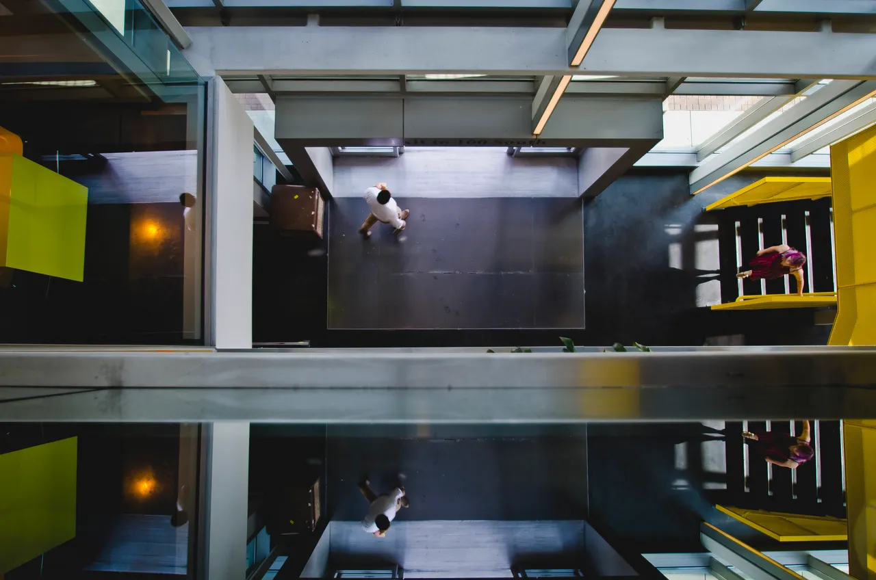 loitering in a downtown stairwell ..