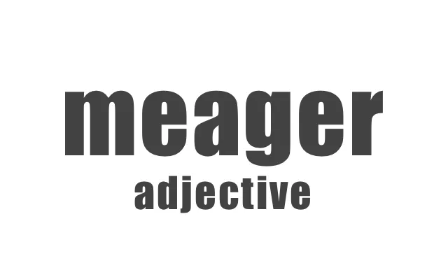 Meager - Definition and Sample Sentences