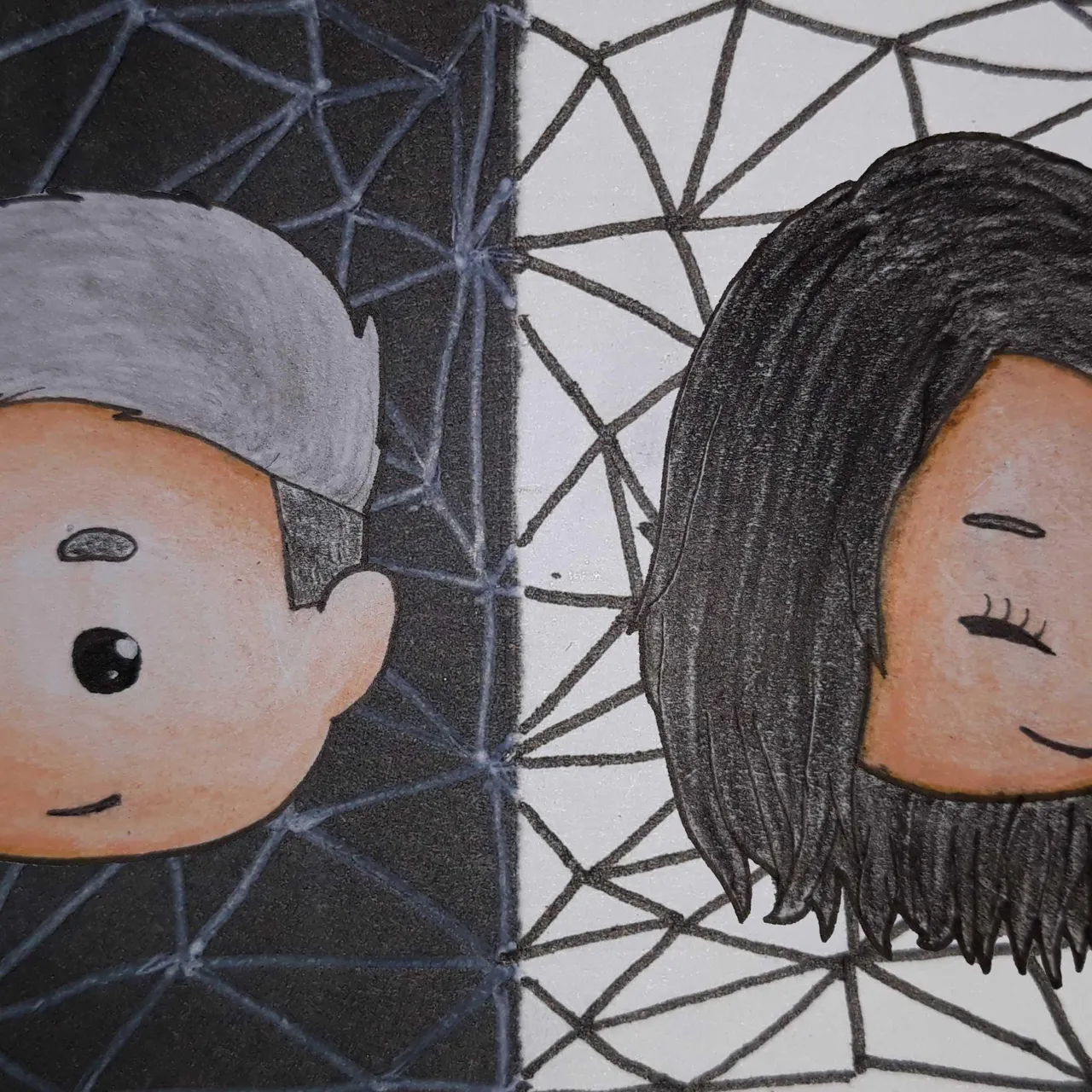 Drawing: Chibi heads (Male and Female)