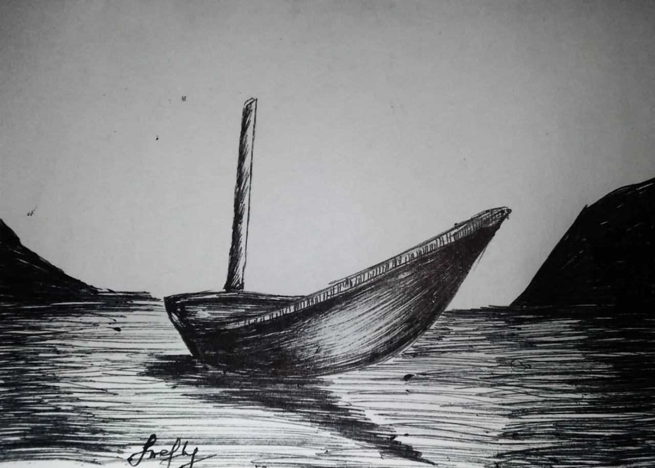 Boat (Ink Drawing)