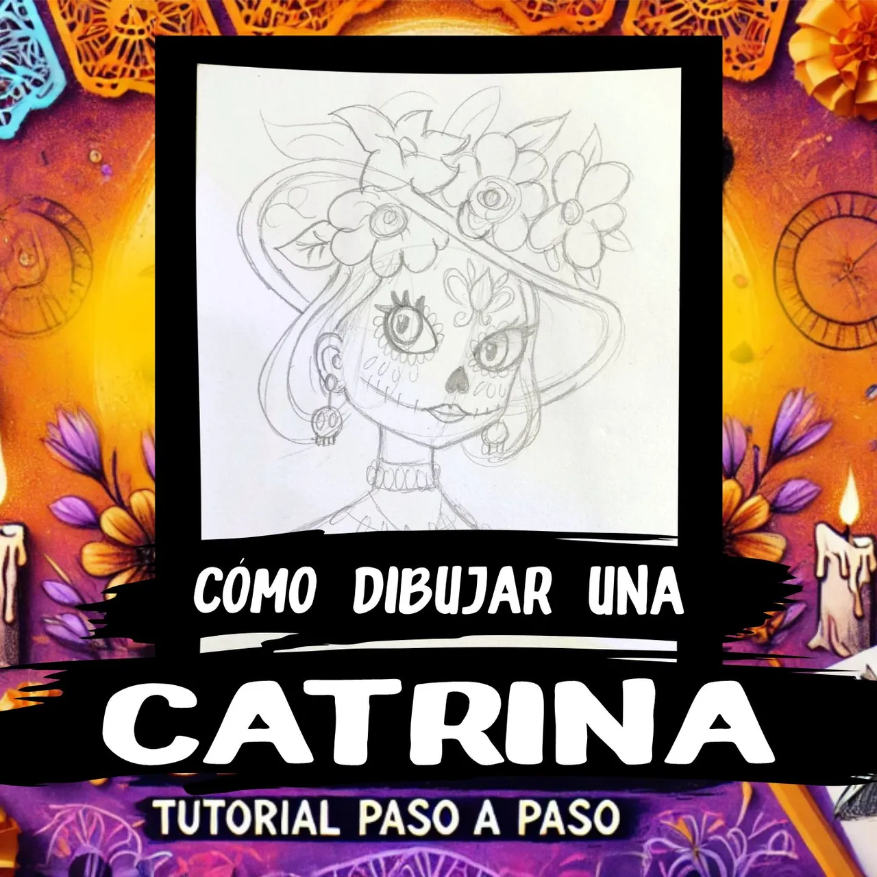 Como Dibujar una Linda Catrina (Tutorial Paso a Paso)