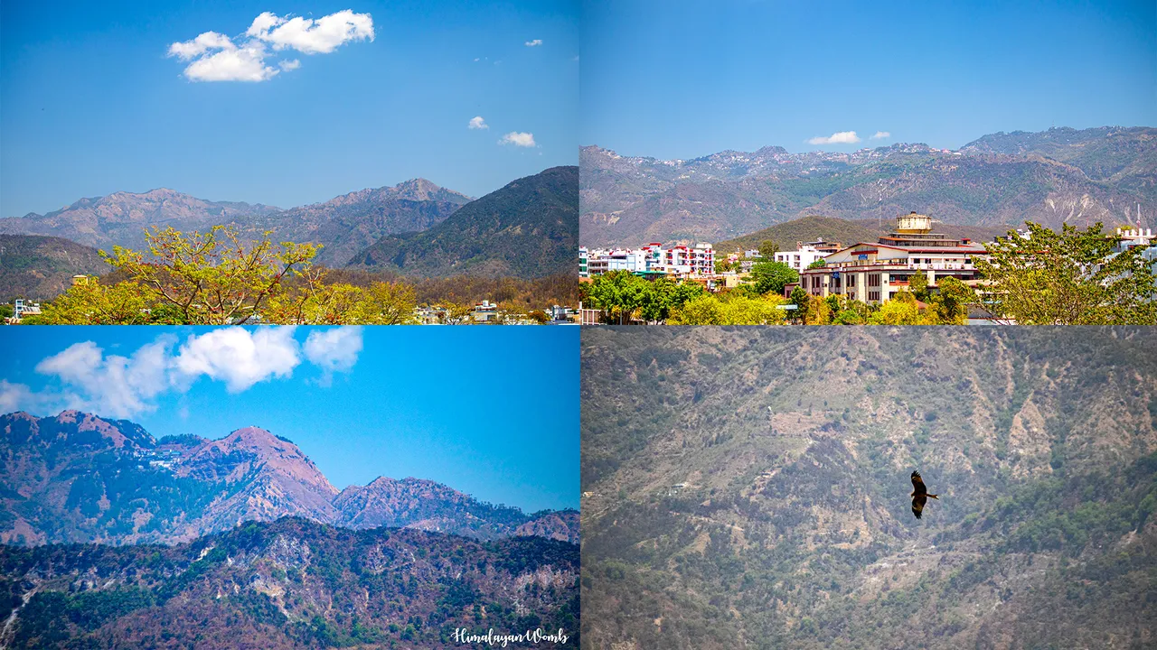 Mussoorie mountain visible from the terrace, whose height is 1950 m...