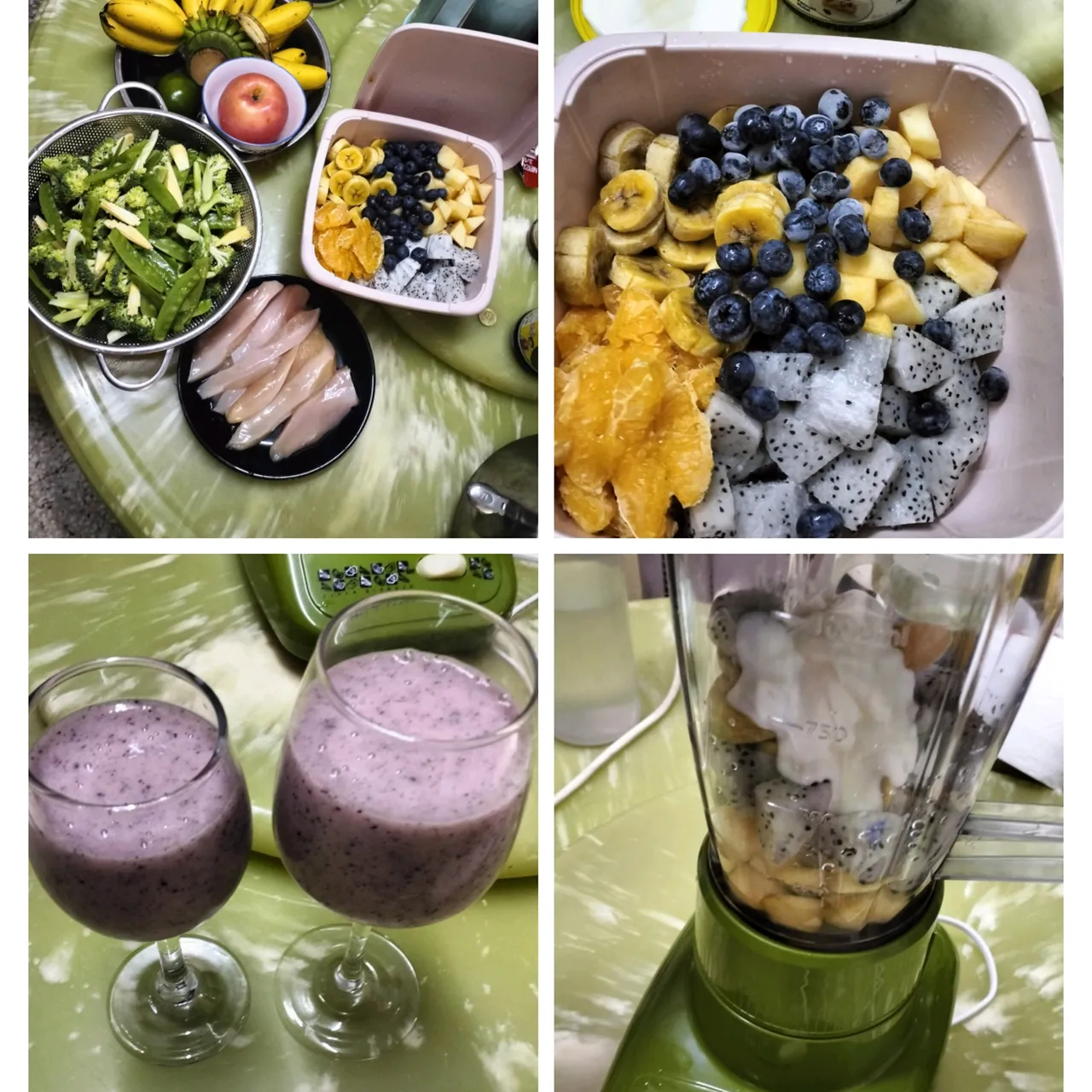 Healthy fruit and vegetable menu