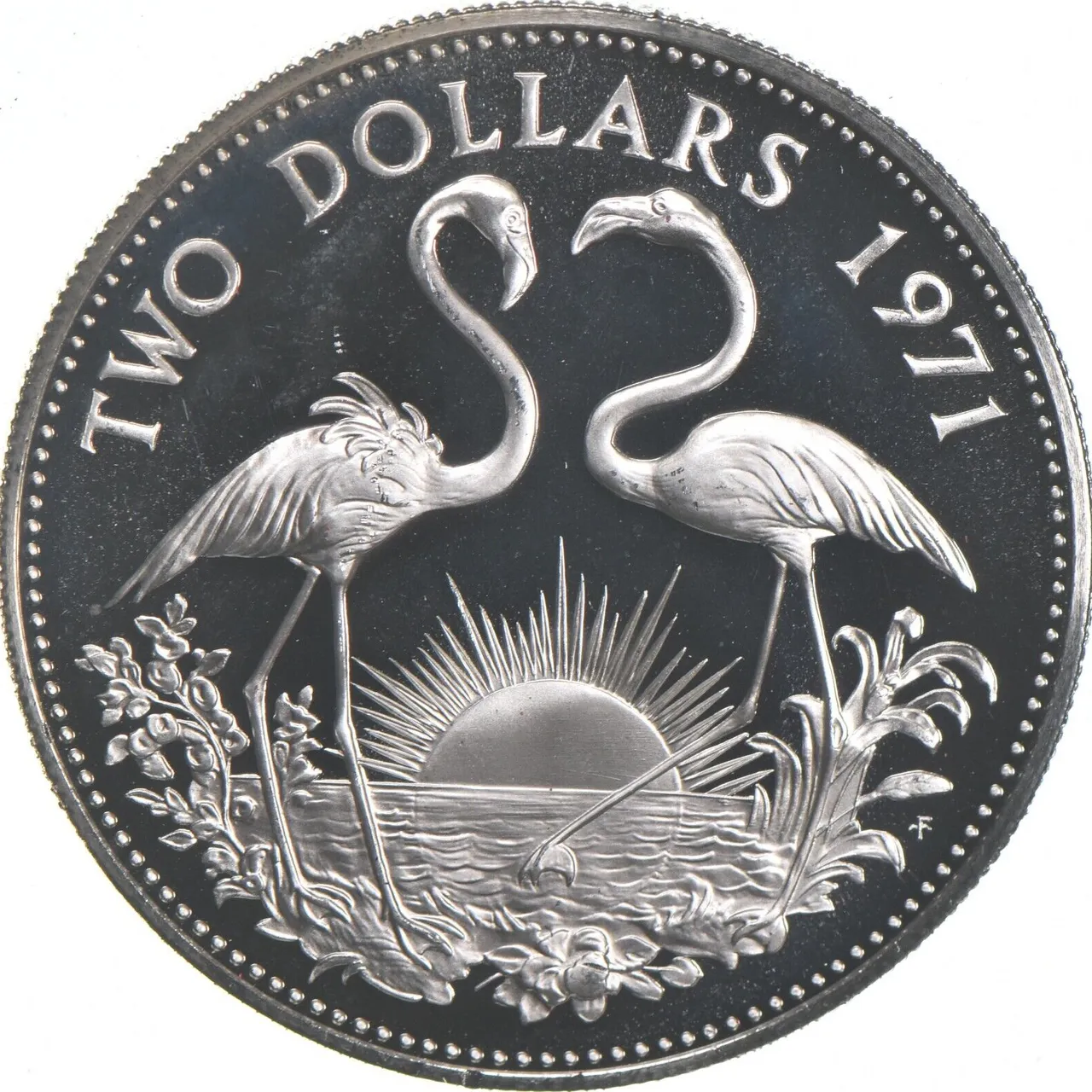 Silver Flamingos Coin from the Bahamas/ Re-blog lottery