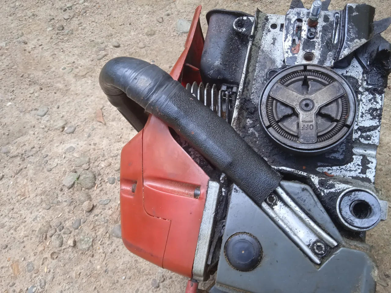 Repairing a broken chainsaw